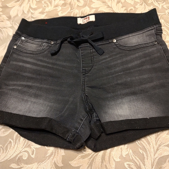 lei | Shorts | Comfy Stretch Black Wash Denim Cheeky Shorts Mj | Poshmark
